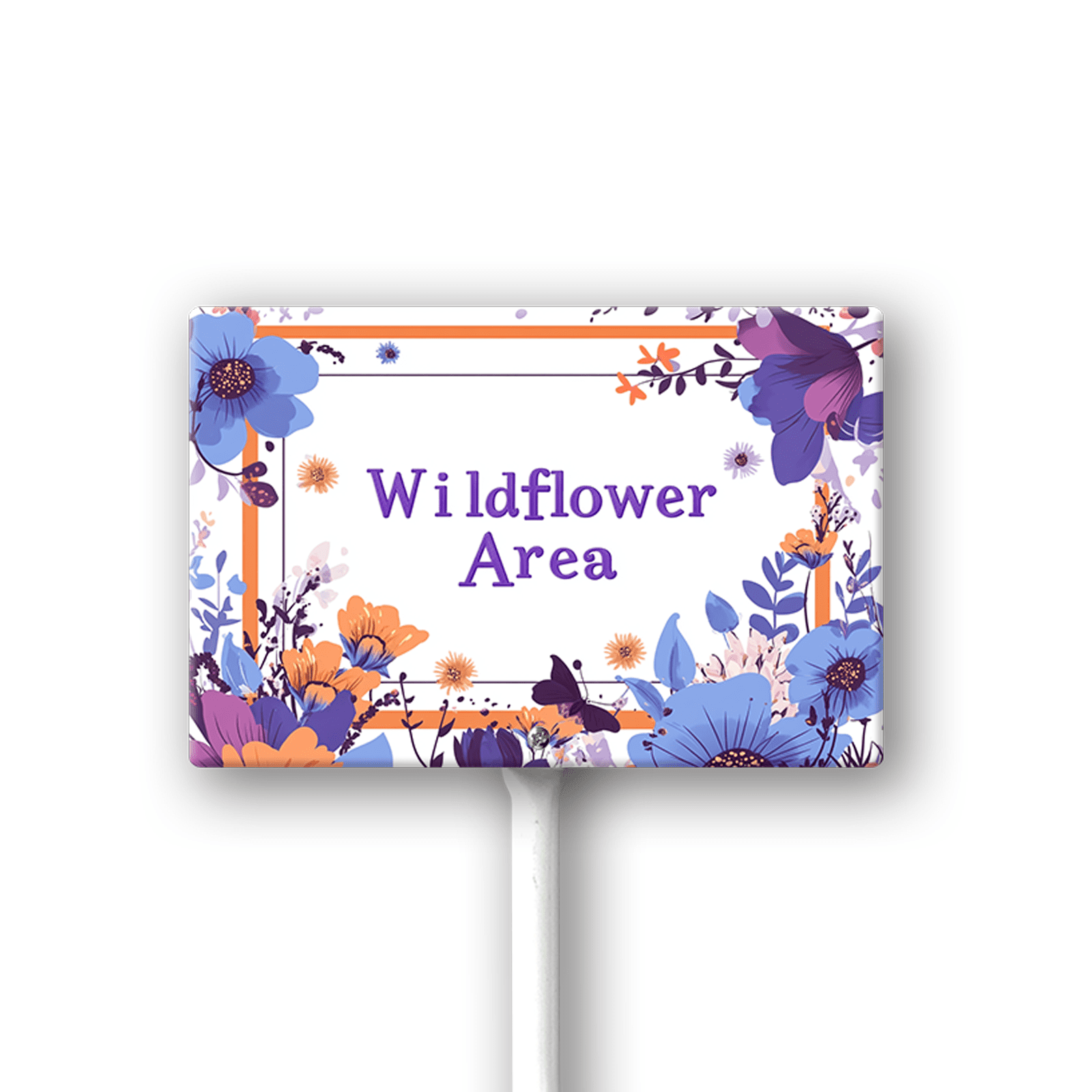 Eveokoki (8X12) IN Wildflower Area Yard Sign With Stake Kit Rustproof ...