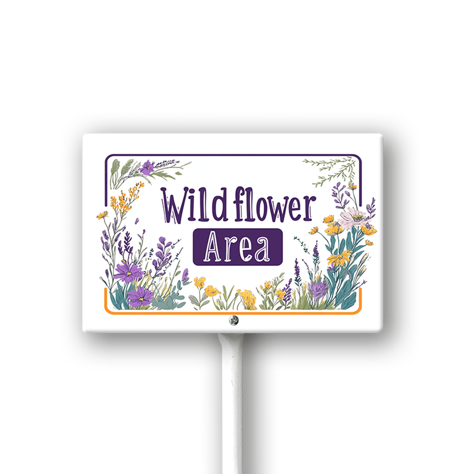 Eveokoki (8X12) IN Wildflower Area Yard Sign With Stake Kit Rustproof ...