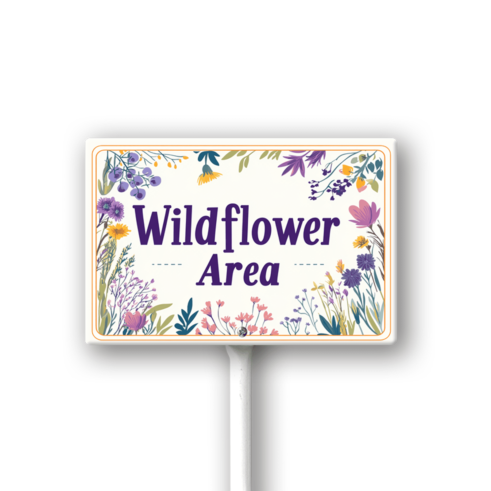 Eveokoki (8X12) IN Wildflower Area Yard Sign With Stake Kit Rustproof ...