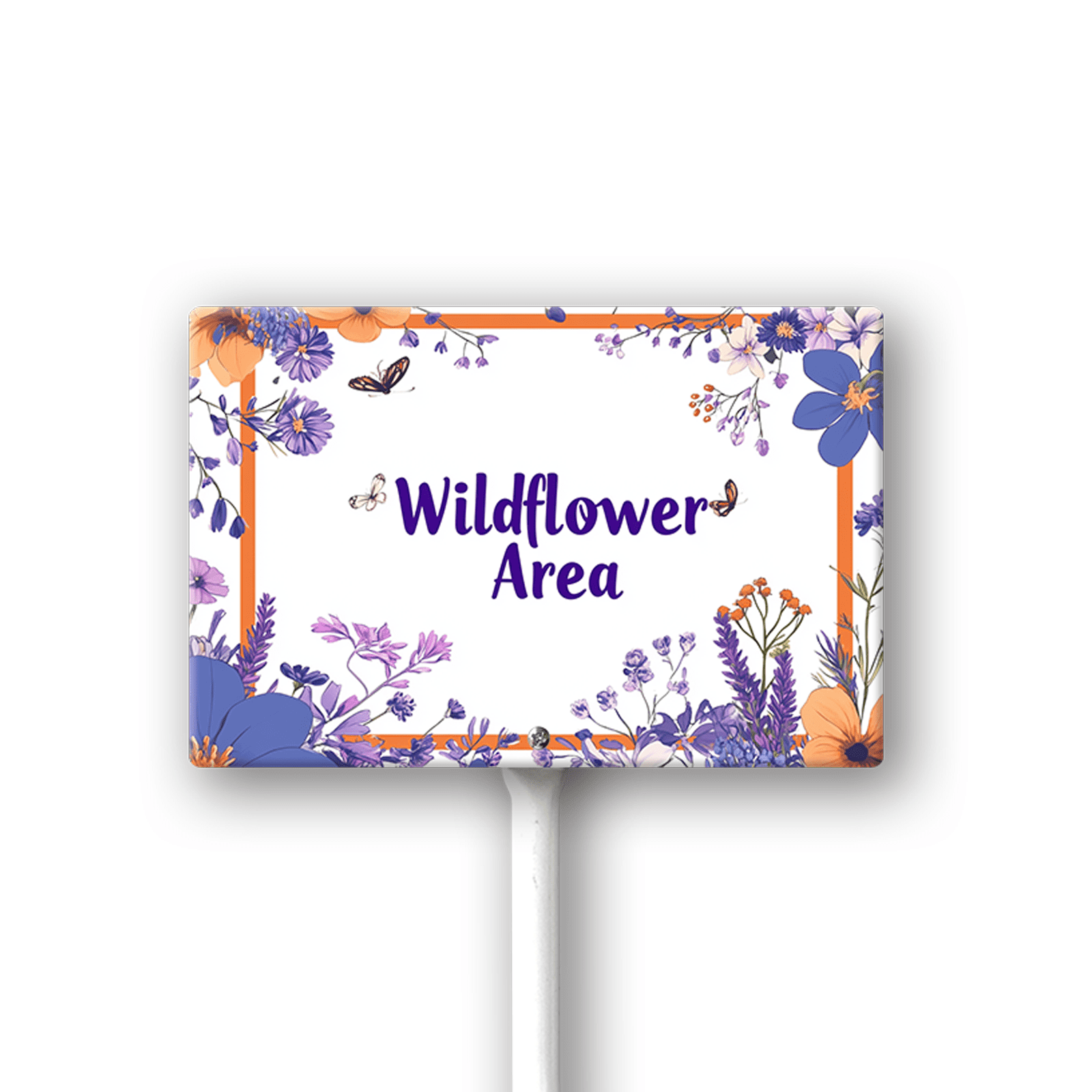 Eveokoki (8X12) IN Wildflower Area Yard Sign With Stake Kit Rustproof ...
