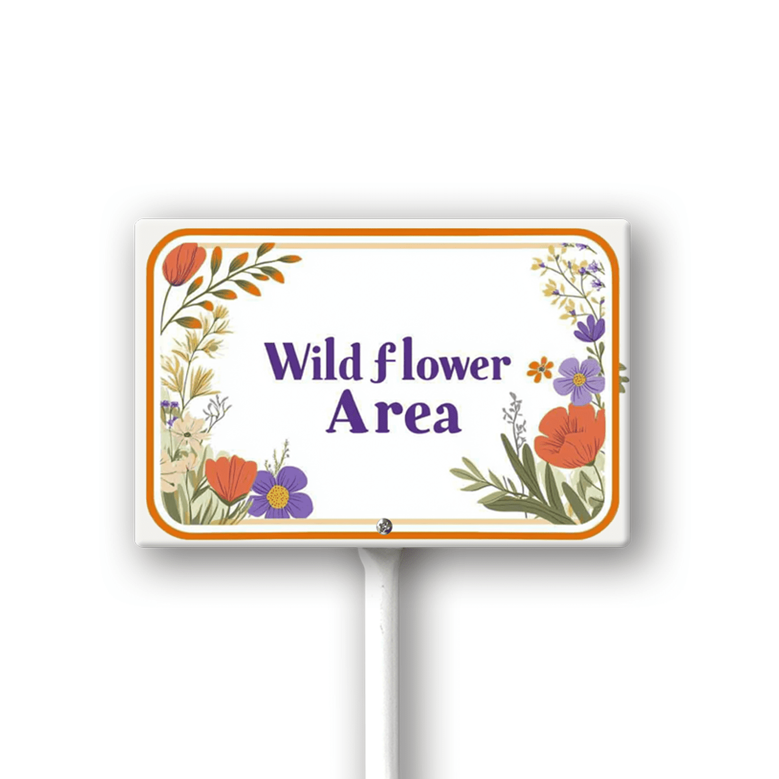 Eveokoki (8X12) IN Wildflower Area Yard Sign With Stake Kit Rustproof ...