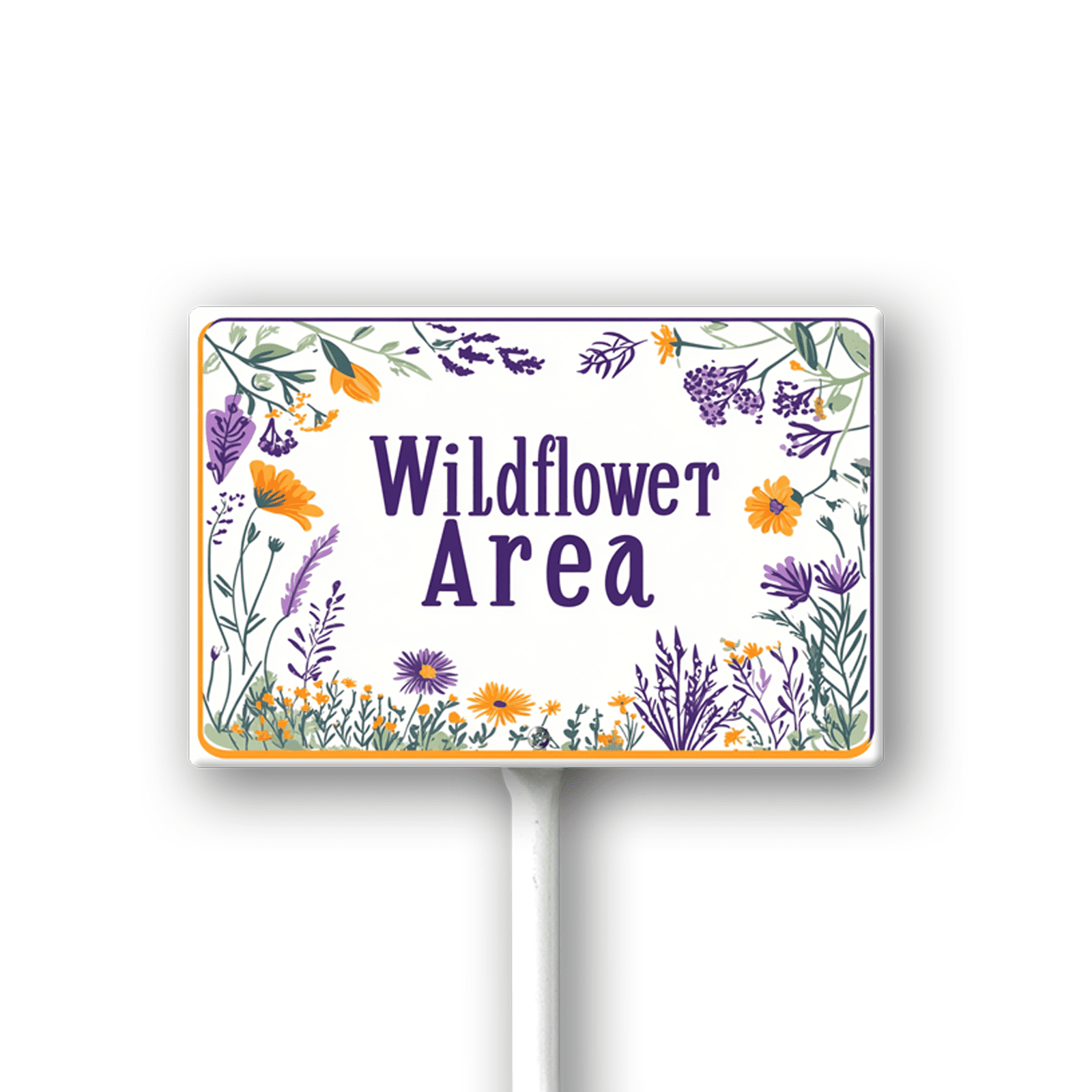 Eveokoki (8X12) IN Wildflower Area Yard Sign With Stake Kit Rustproof ...
