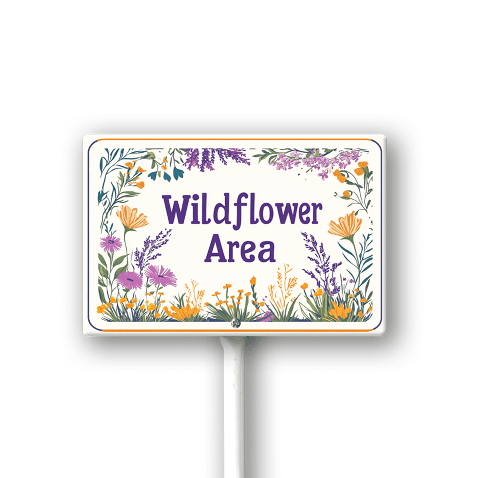 Eveokoki (8X12) IN Wildflower Area Yard Sign With Stake Kit Rustproof ...
