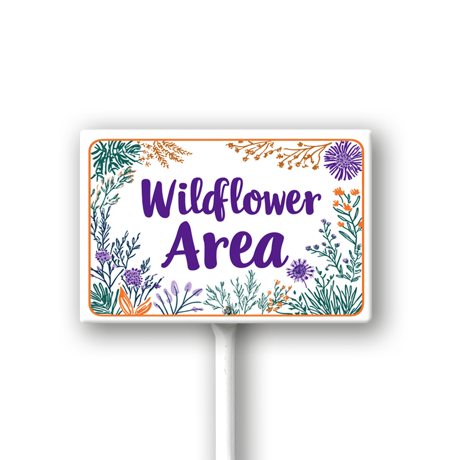 Eveokoki (8X12) IN Wildflower Area Yard Sign With Stake Kit Rustproof ...