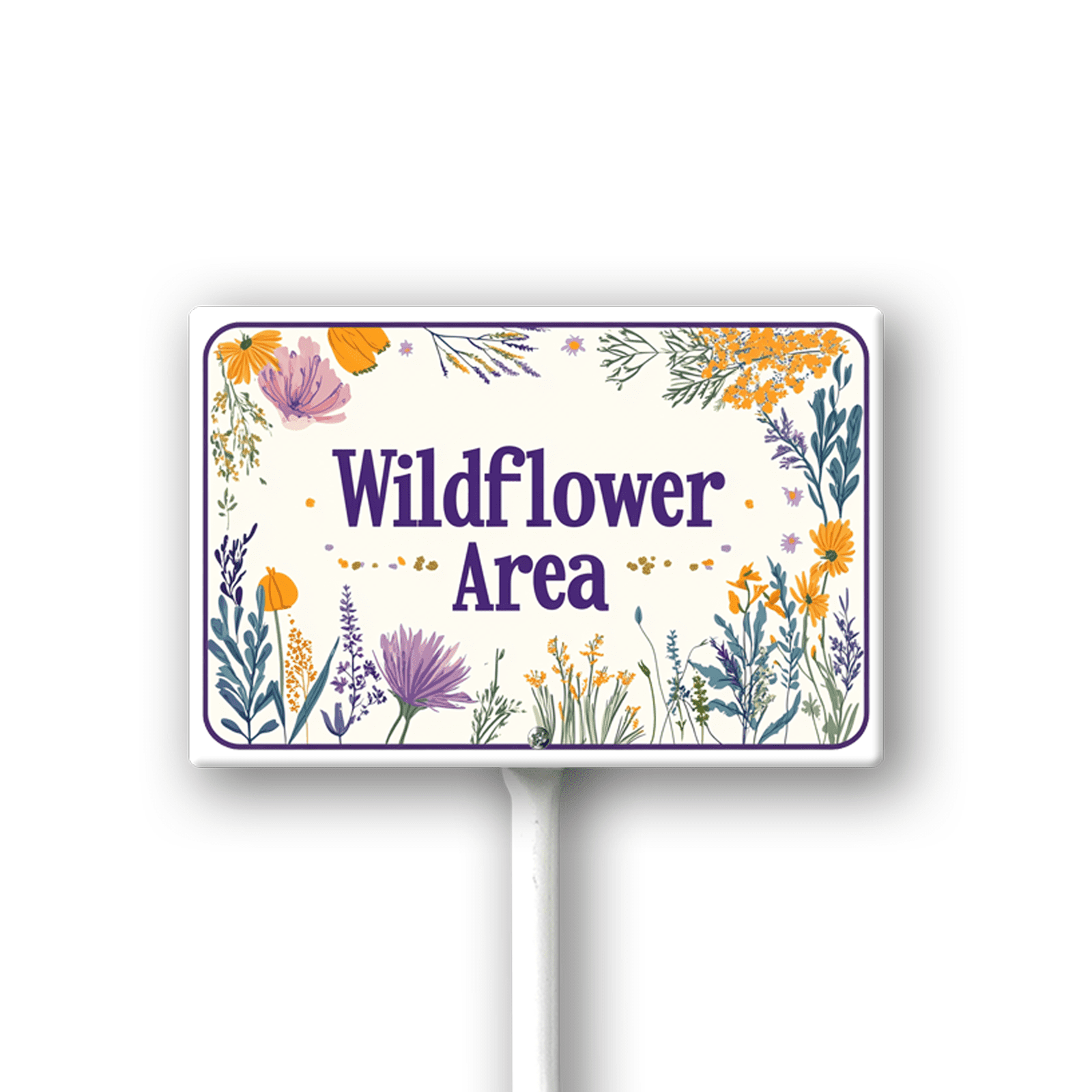 Eveokoki (8X12) IN Wildflower Area Yard Sign With Stake Kit Rustproof ...