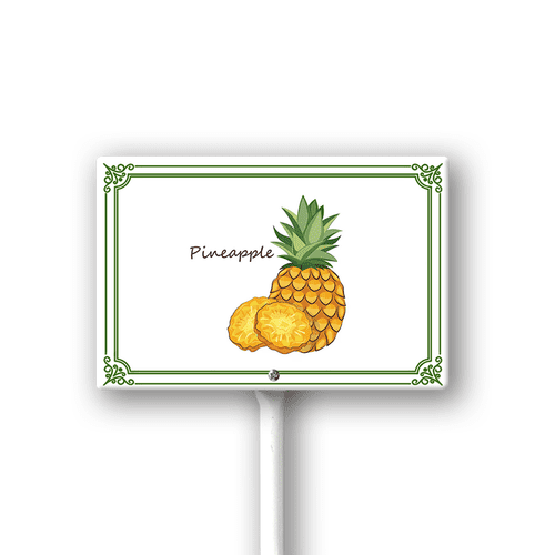Eveokoki Aluminium Yard Sign Pineapple Fruit Garden Sign 12x8inch ...