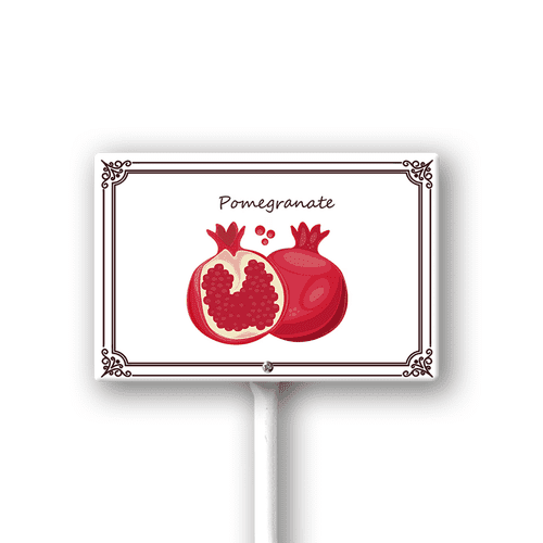Eveokoki Aluminium Yard Sign Pomegranate Fruit Garden Sign 12x8inch ...