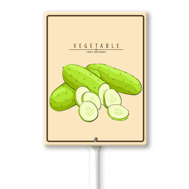 Eveokoki Aluminum Cucumbers Garden Signs Decor- Metal Garden Stakes ...