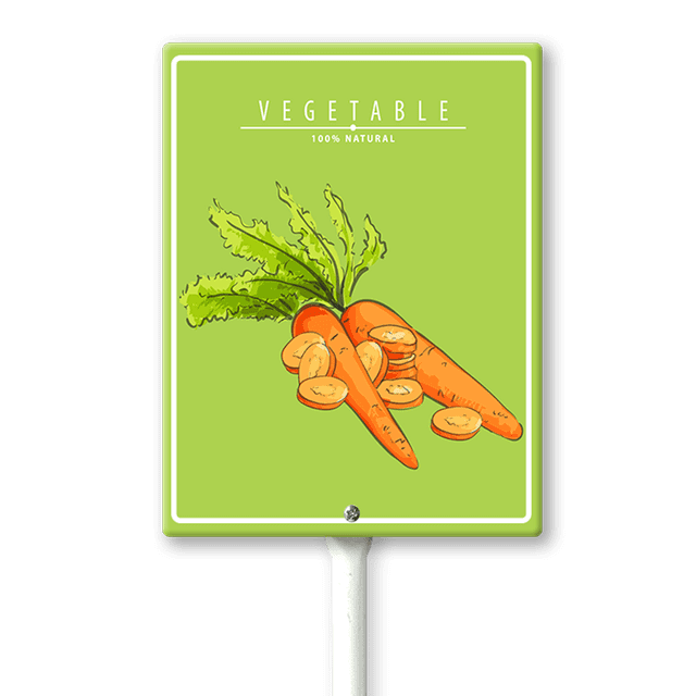 Eveokoki Aluminum Fresh Carrots Garden Signs Decor- Metal Garden Stakes ...