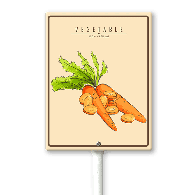 Eveokoki Aluminum Fresh Carrots Garden Signs Decor- Metal Garden Stakes ...