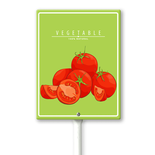 Eveokoki Aluminum Fresh Ripe Tomatoes Garden Signs Decor- Metal Garden ...