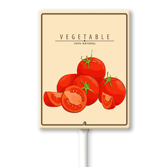 Eveokoki Aluminum Fresh Ripe Tomatoes Garden Signs Decor- Metal Garden ...