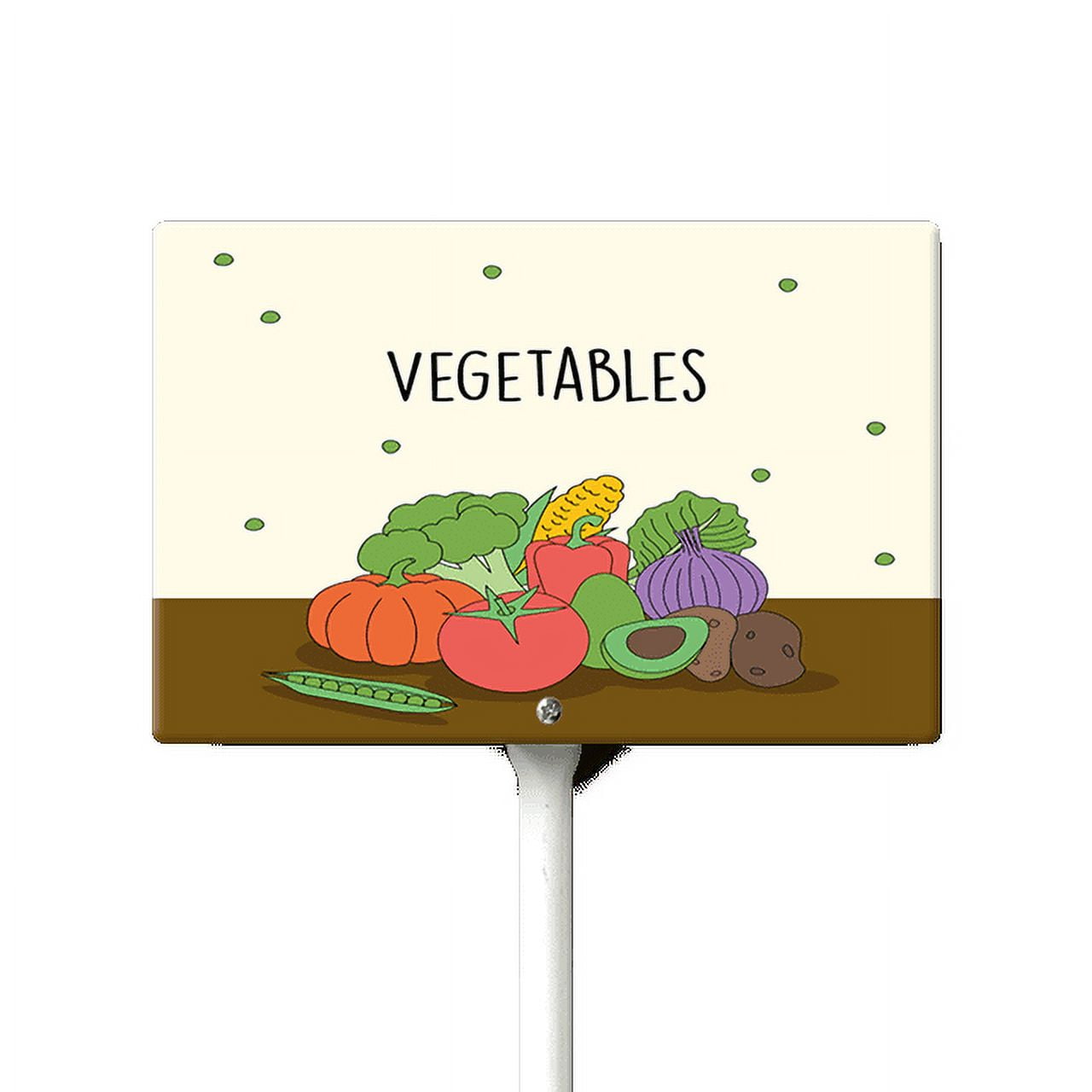 Eveokoki Aluminum Garden Sign With Stake Vegetables (12 x 8 inch) Rust Plug Weatherproof Garden ...