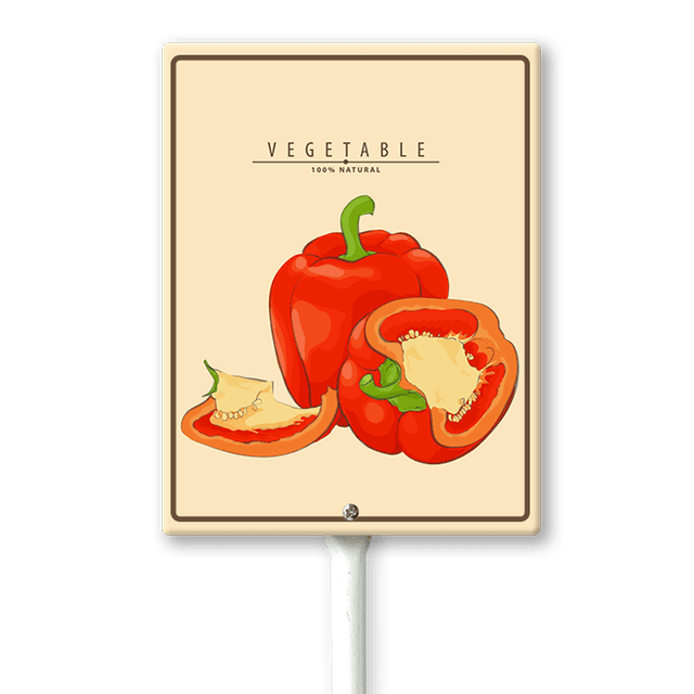 Eveokoki Aluminum Ripe Fresh Peppers Garden Signs Decor- Metal Garden ...