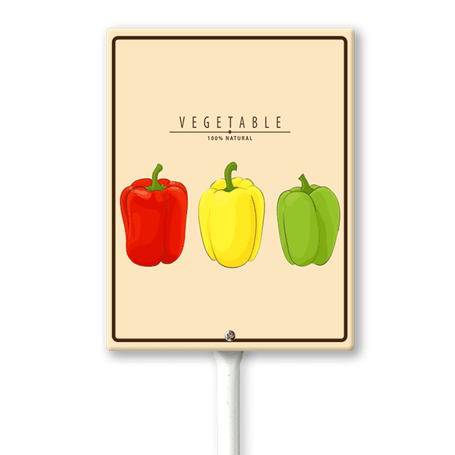 Eveokoki Aluminum Ripe Fresh Peppers Garden Signs Decor- Metal Garden ...