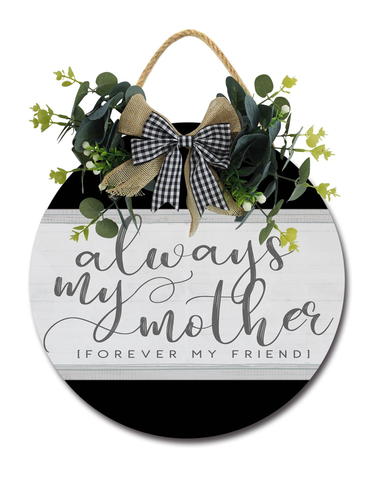 Eveokoki Always My Mother Sign Farmhouse Wood Sign Front Porch Decor ...