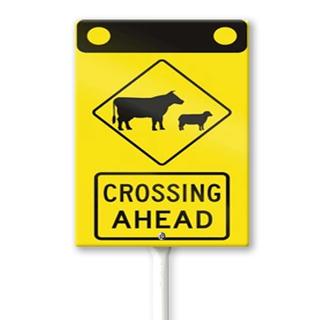 Eveokoki Animals Crossing Ahead Sign With Stake For Neighborhoods Yard ...