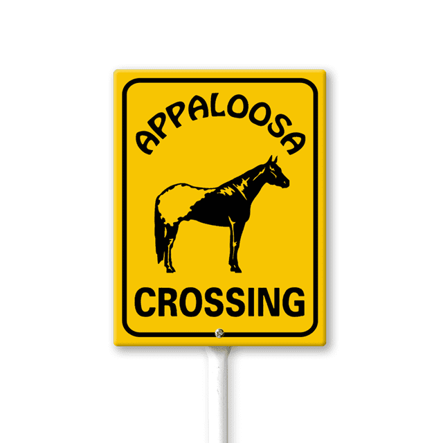 Eveokoki Appaloosa Crossing Yard Sign with Stake 4.6x6inch Rustproof ...