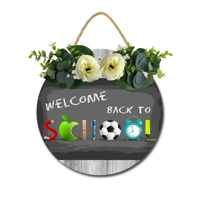 Eveokoki Back To School Door Sign Classroom Door Hanger Back to School ...
