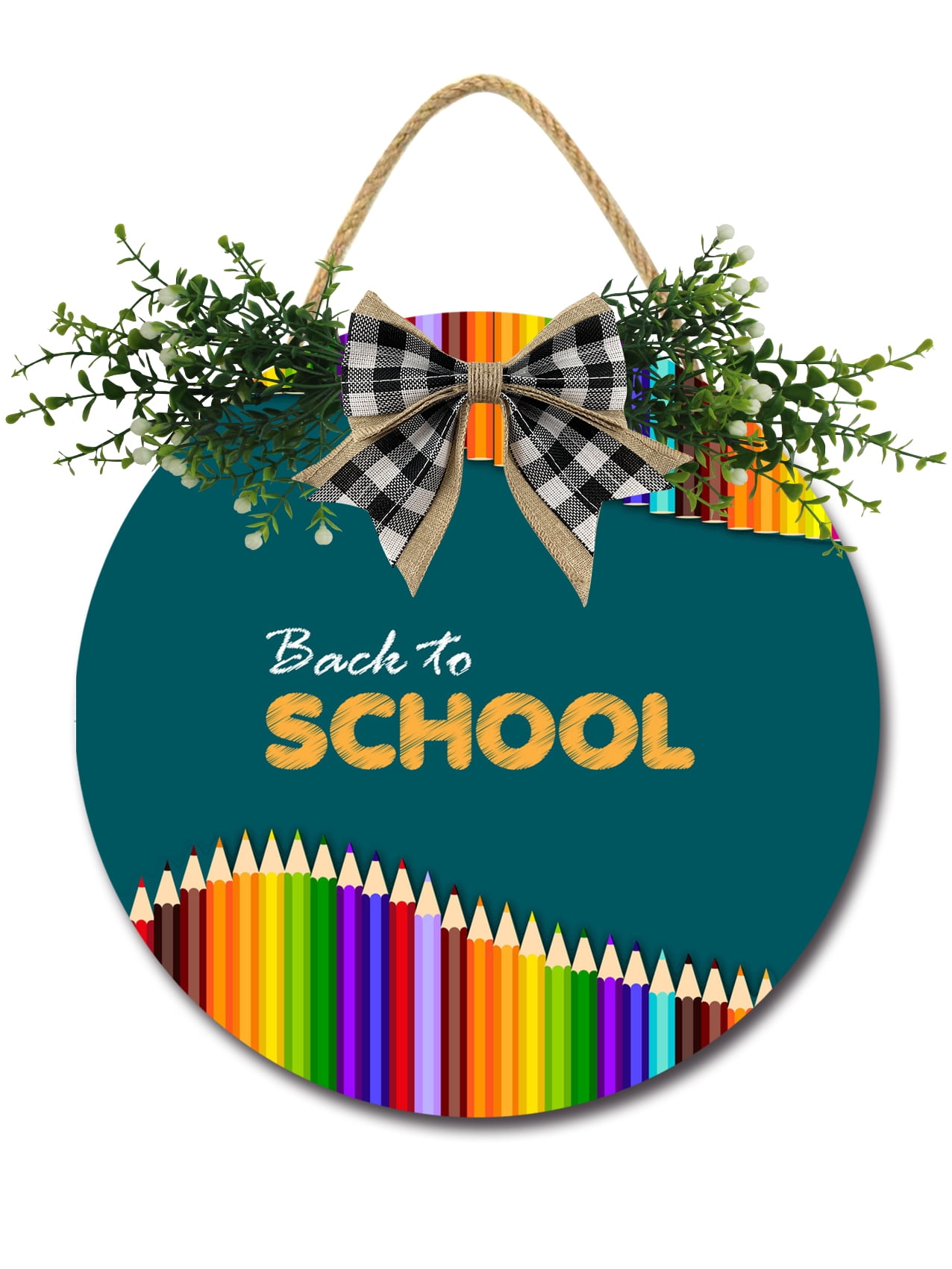Eveokoki Back To School Door Sign Classroom Door Hanger Back to School ...