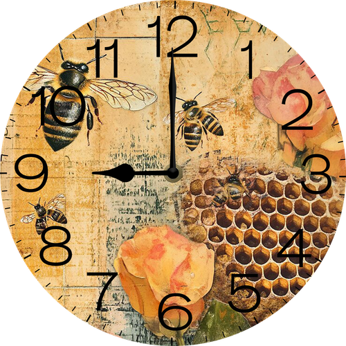 Eveokoki Bees With A Beehive Wall Clock, Contemporary Home Decor Easy ...