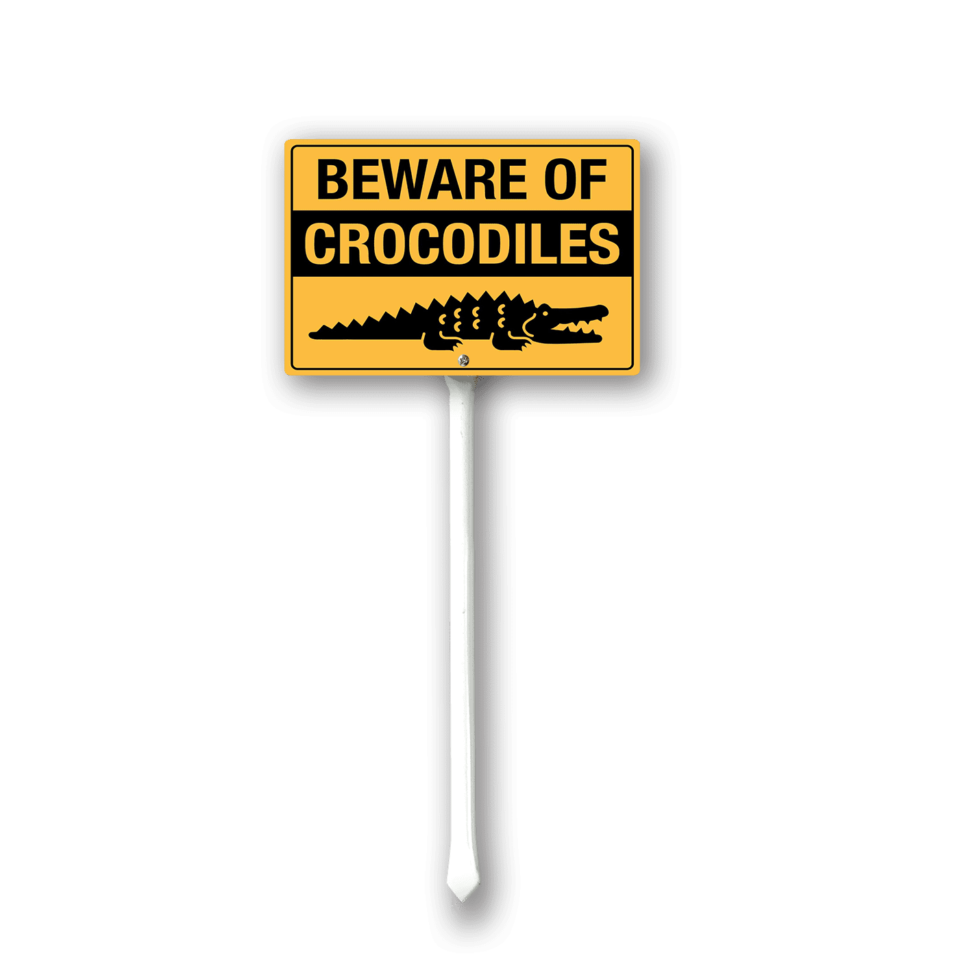 Eveokoki Beware Of Crocodiles Sign With Stake For Neighborhoods Yard ...