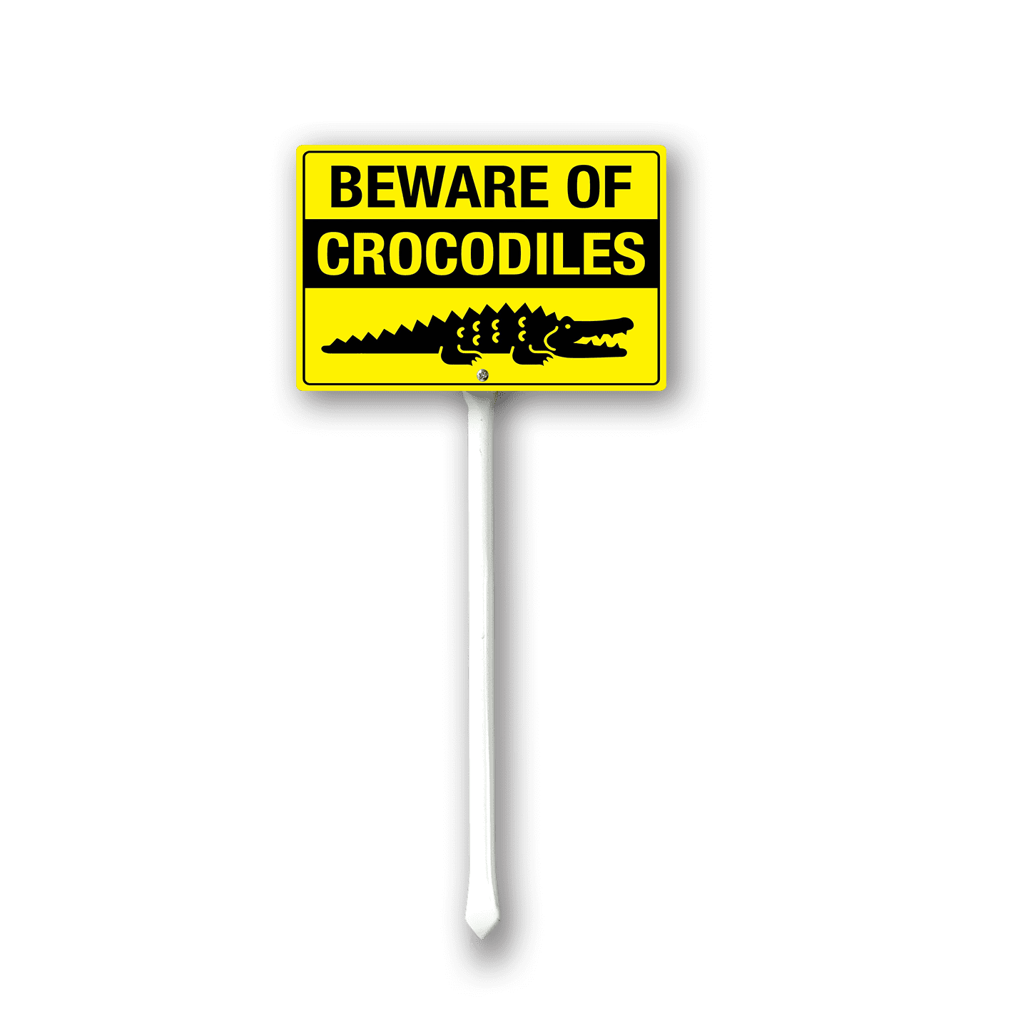 Eveokoki Beware Of Crocodiles Sign With Stake For Neighborhoods Yard ...