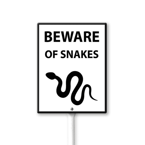Eveokoki Beware Of Snakes Sign with Metal Stake -8x12inch Lawn Sturdy ...