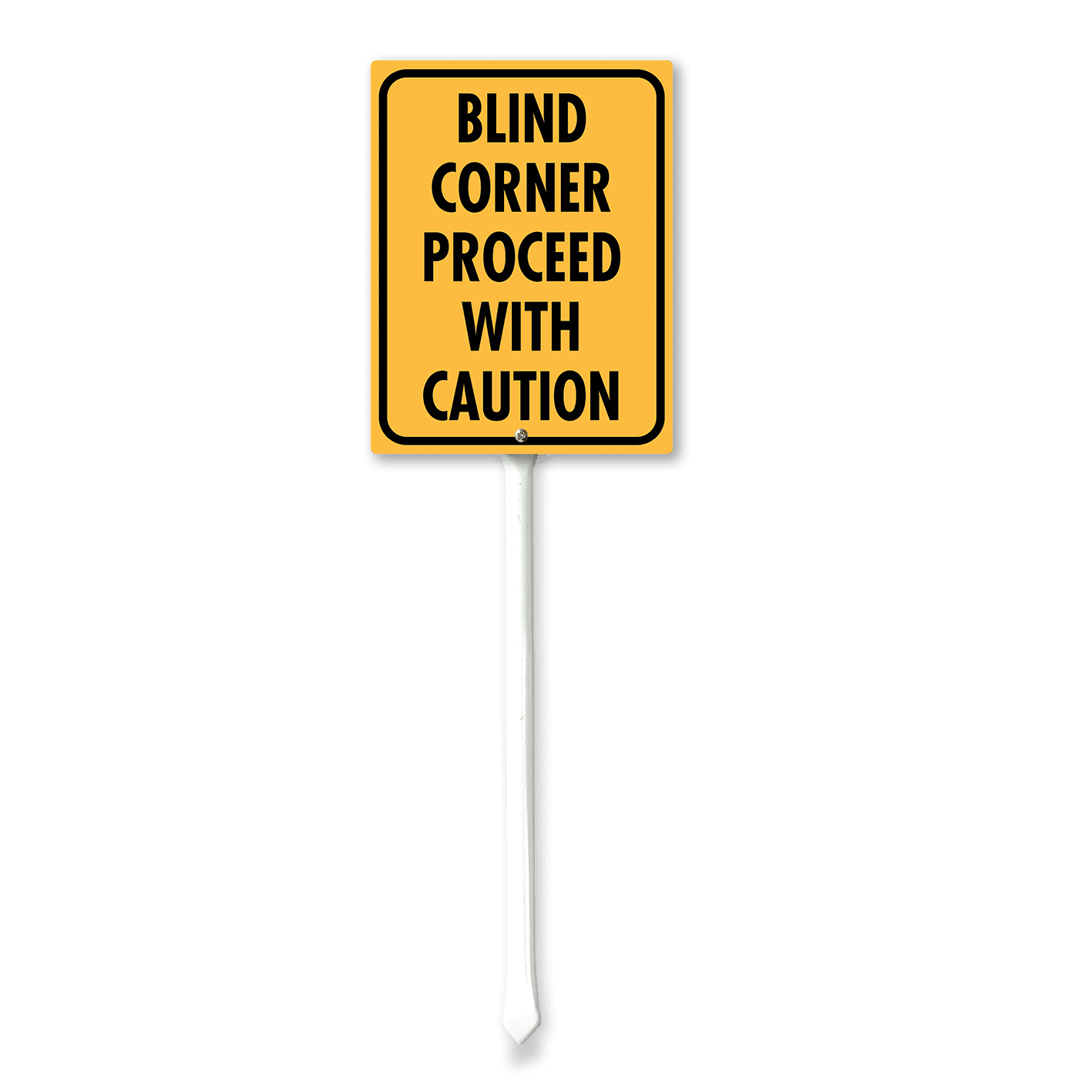 Eveokoki Blind Corner Proceed with Caution Yard Sign with Stake ...