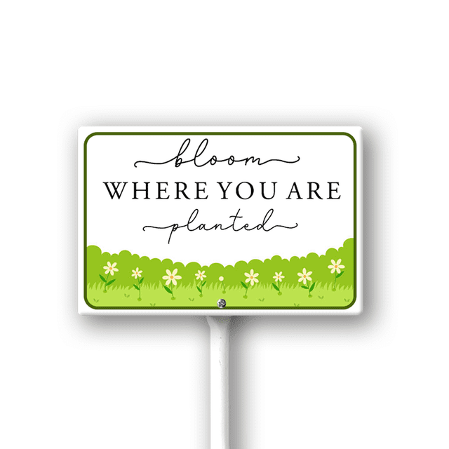 Eveokoki Bloom Where You Are Planted - Inspirational Garden Yard Sign ...