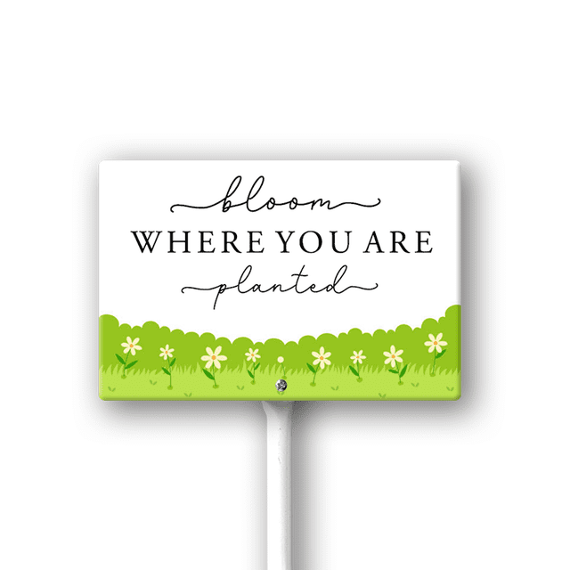 Eveokoki Bloom Where You Are Planted - Inspirational Garden Yard Sign ...