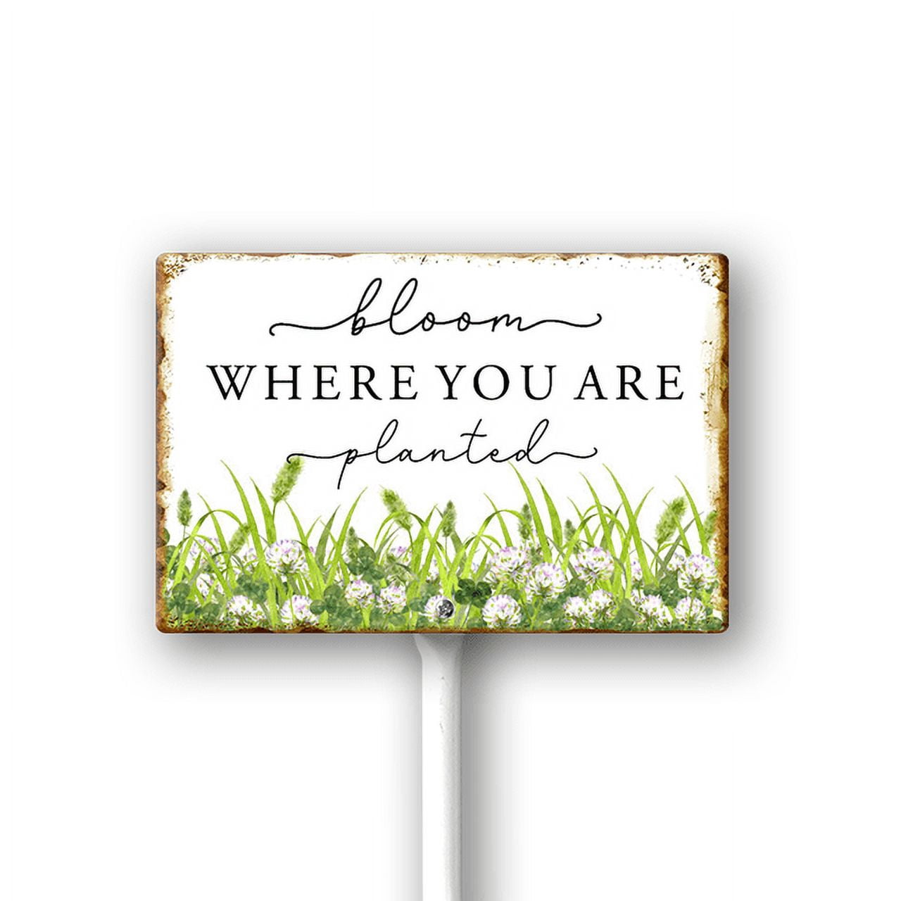 Eveokoki Bloom Where You Are Planted - Inspirational Garden Yard Sign ...
