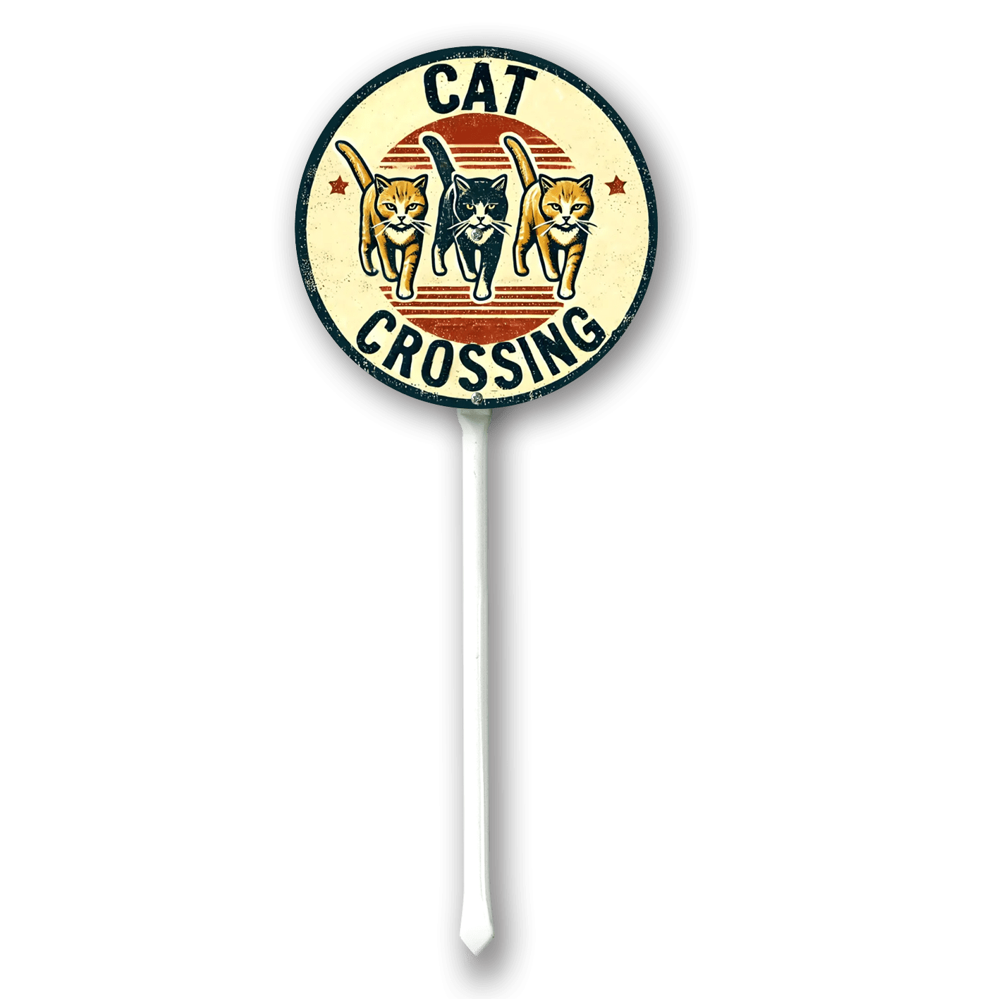 Eveokoki Cat Crossing Sign With Stake For Neighborhoods Yard Farm ...