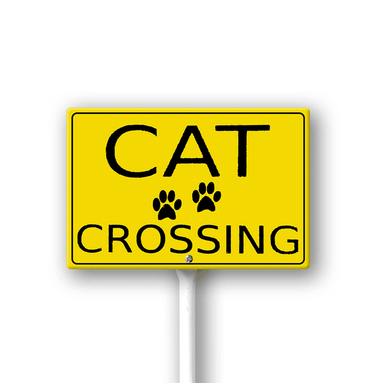 Eveokoki Cat Crossing Yard Sign with Stake 12x8inch Rustproof Aluminum ...