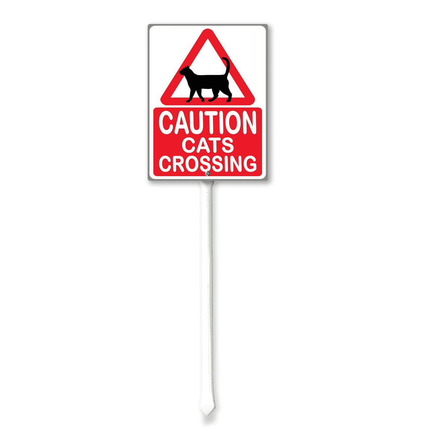 Eveokoki Caution Cats Crossing Sign With Stake For Neighborhoods Yard ...