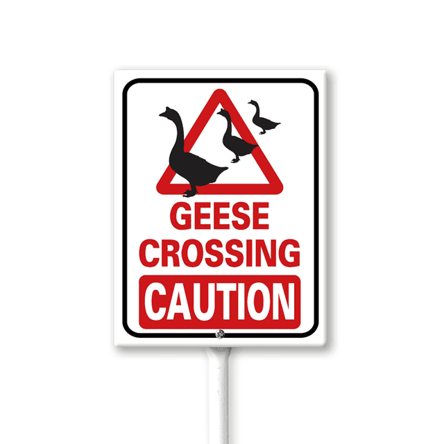 Eveokoki Caution Geese Crossing Sign With Stake For Neighborhoods Yard ...