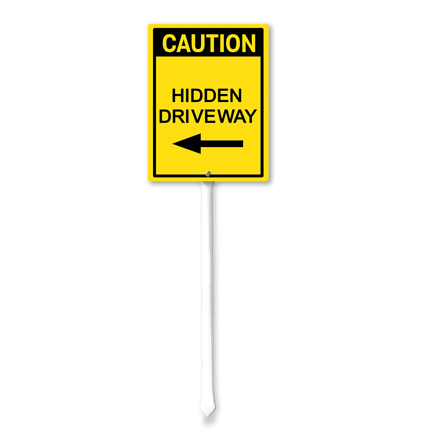 Eveokoki Caution Hidden Driveway Yard Sign with Stake 8x12inch Yard ...