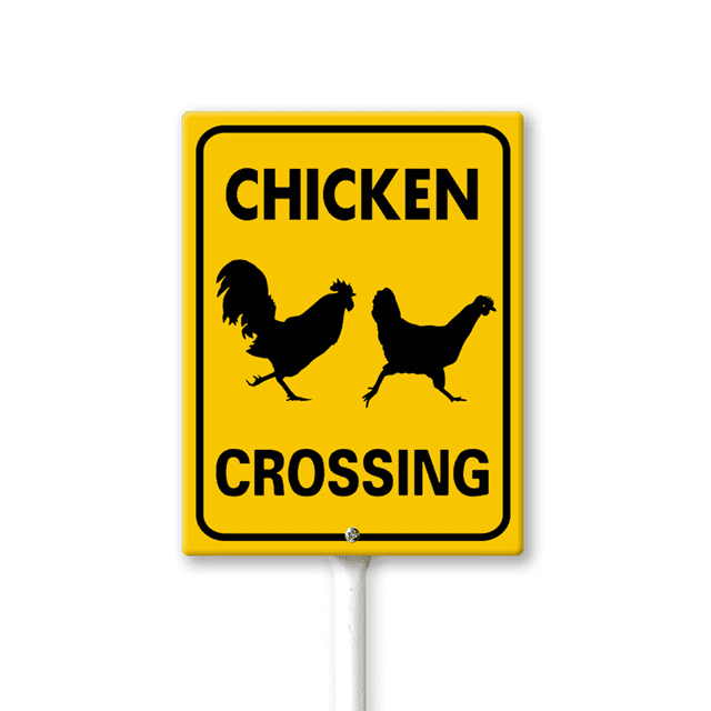 Eveokoki Chicken Crossing Yard Sign with Stake 7x8.8inch Rustproof ...