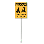Step2 Kid Alert! Green Safety Notice Sign, 32" Tall Visual Warning ...