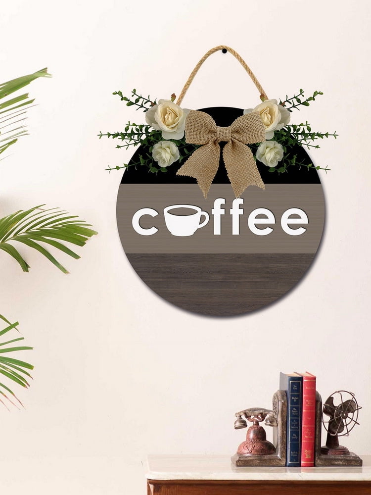 Eveokoki Coffee Cup Sign Rustic Wood Coffee Sign Farmhouse Coffee Bar ...