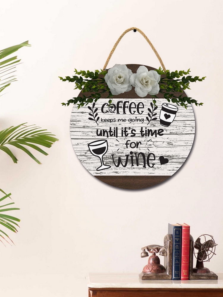 Eveokoki Coffee Until Wine Sign Rustic Wood Coffee Sign Farmhouse ...