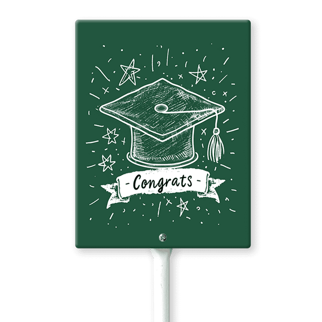 Eveokoki Congrats Decorative Signage, 7x8.8 Inch Aluminum Graduation ...