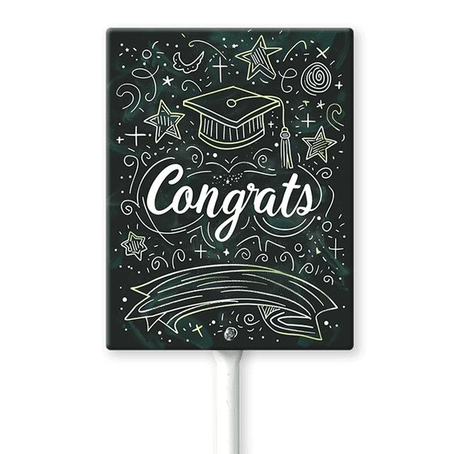 Eveokoki Congrats Decorative Signage, 7x8.8 Inch Aluminum Graduation ...