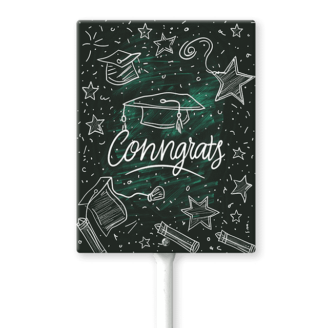 Eveokoki Congrats Decorative Signage, 7x8.8 Inch Aluminum Graduation ...