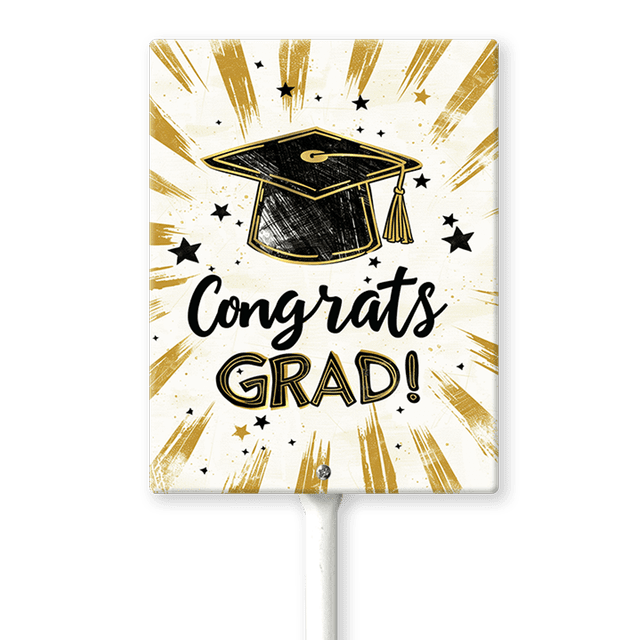 Eveokoki Congrats Grad Decorative Signage, 7x8.8 Inch Aluminum ...