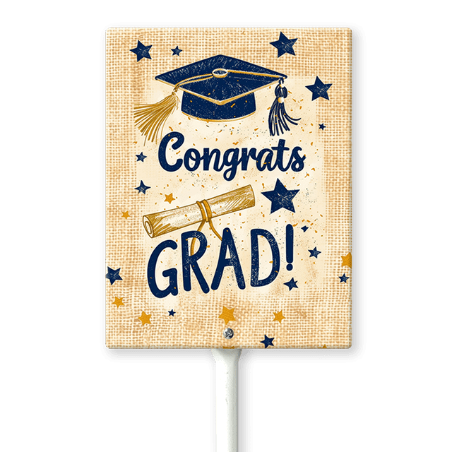 Eveokoki Congrats Grad Decorative Signage, 7x8.8 Inch Aluminum ...