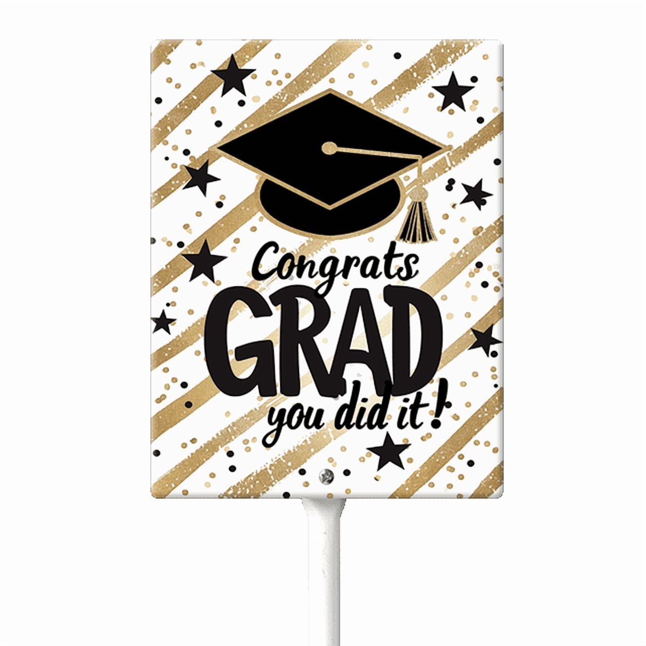 Eveokoki Congrats Grad You Did It Decorative Signage, 4.6x6 Inch ...