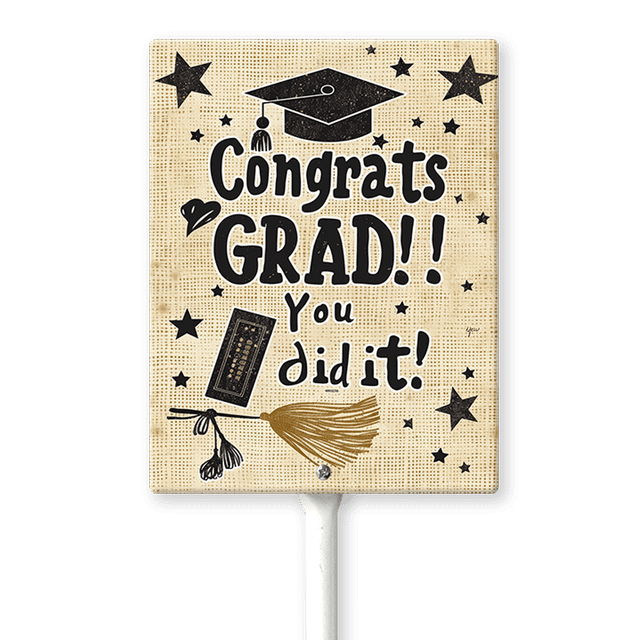 Eveokoki Congrats Grad You Did It Decorative Signage, 4.6x6 Inch ...