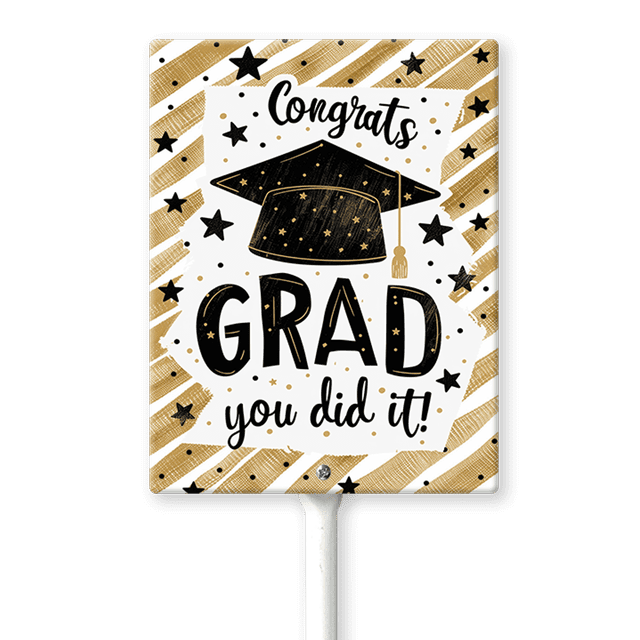 Eveokoki Congrats Grad You Did It Decorative Signage, 7x8.8 Inch ...