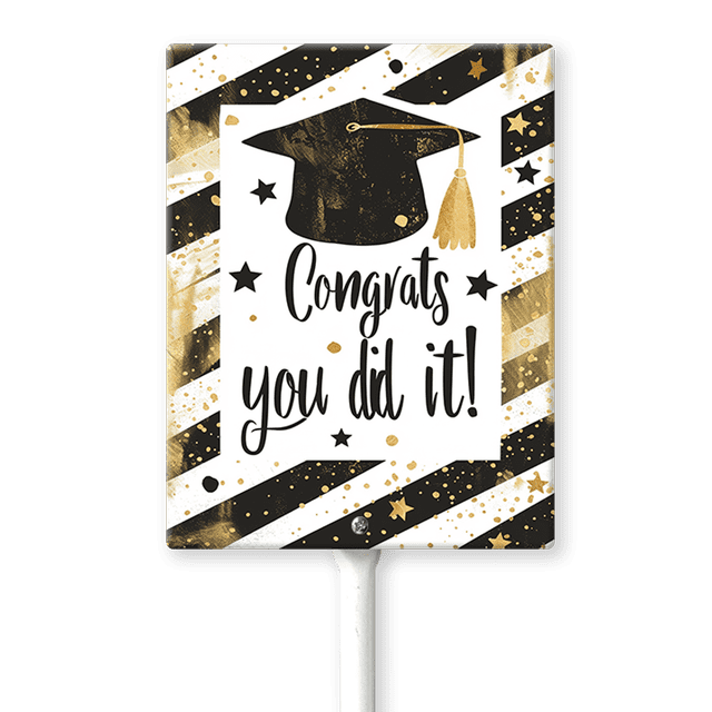 Eveokoki Congrats You Did It Decorative Signage, 8x12 Inch Aluminum ...